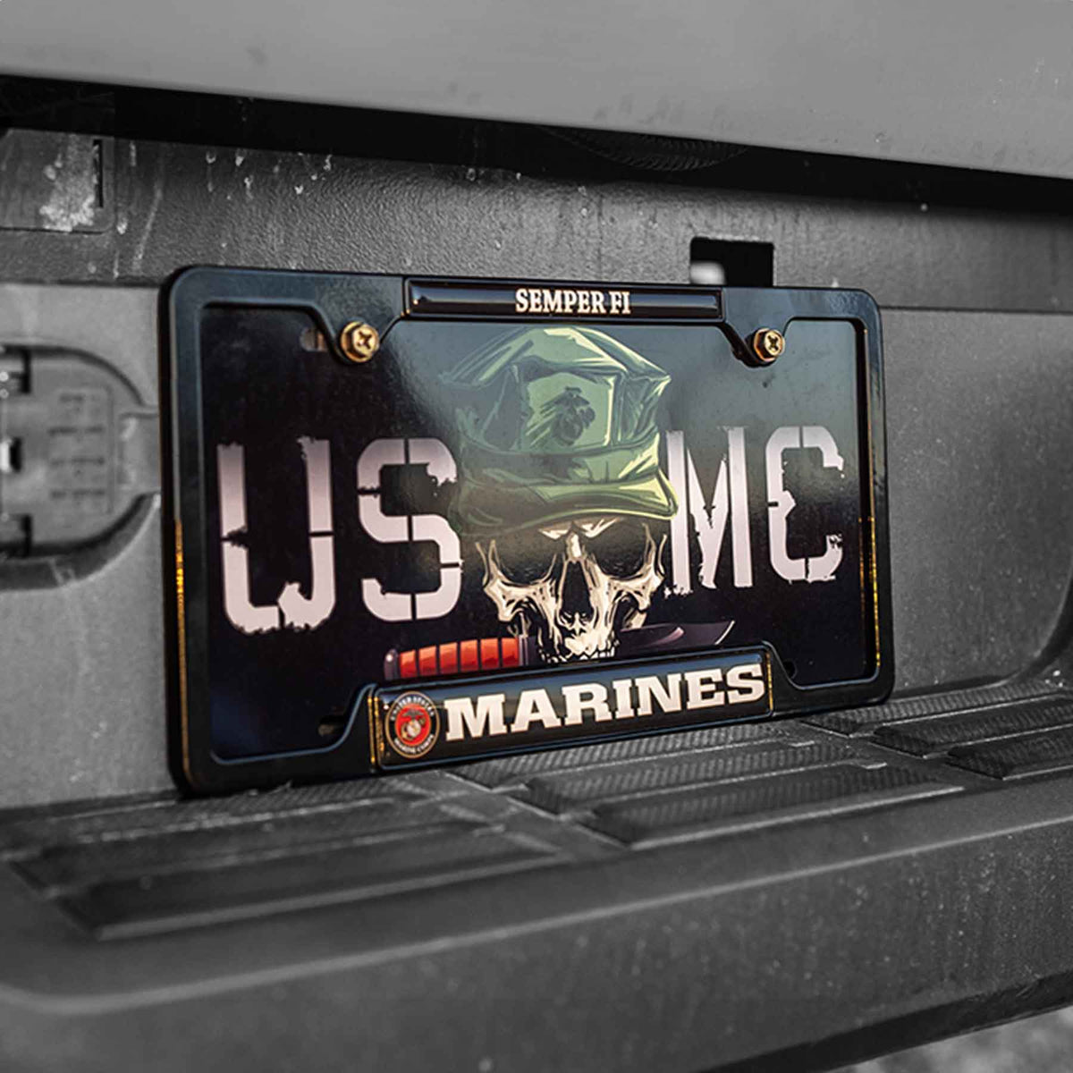 USMC License Plates, License Plate Frames - SGT GRIT
