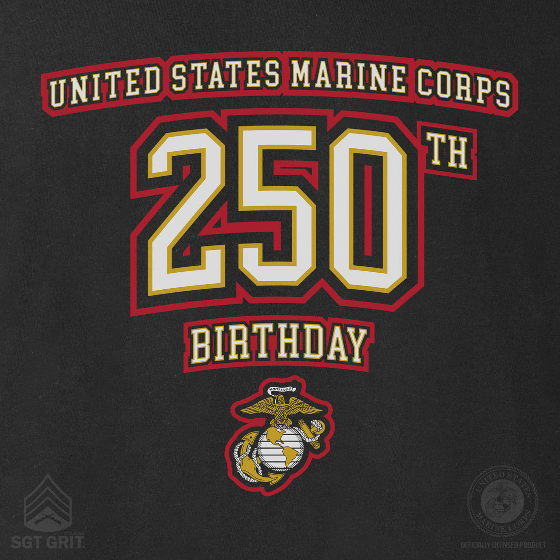 USMC 250th Birthday Athletic T-Shirt | Marine Corps Pride – SGT GRIT