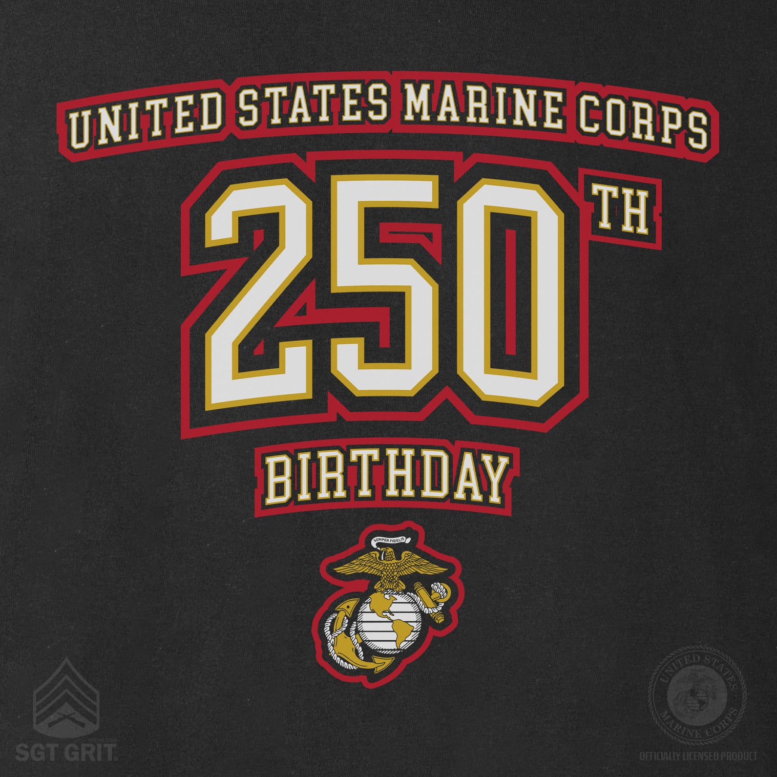 USMC 250th Birthday Athletic T-Shirt | Marine Corps Pride – SGT GRIT