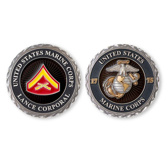 USMC Lance Corporal Rank Challenge Coin — SGT GRIT
