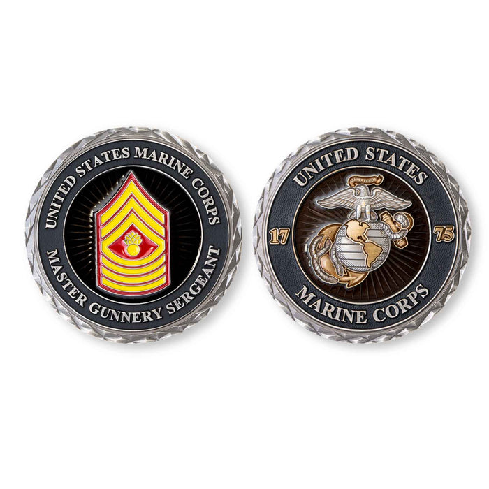 USMC Master Gunnery Sergeant Rank Challenge Coin — SGT GRIT