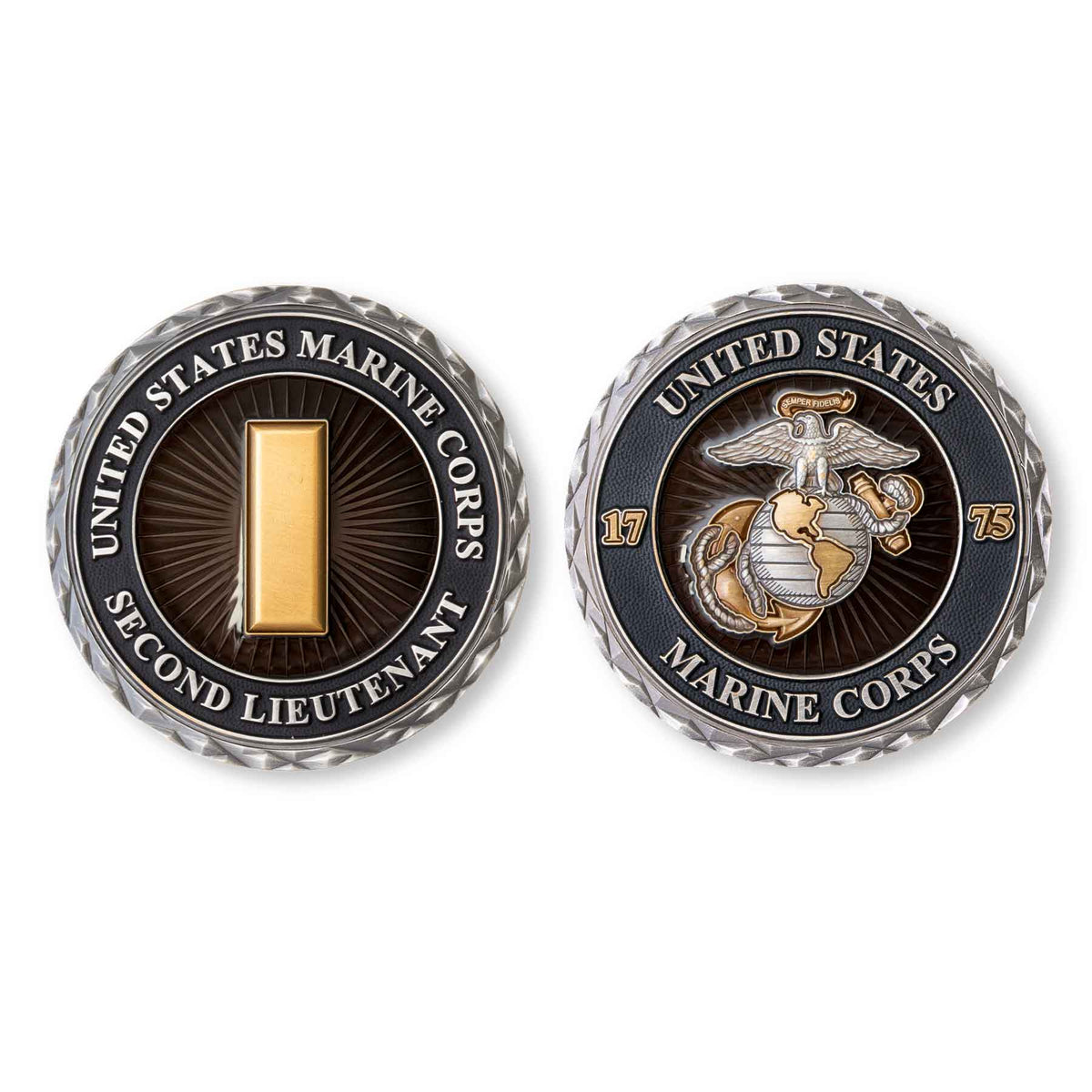 USMC Second Lieutenant Rank Challenge Coin – SGT GRIT