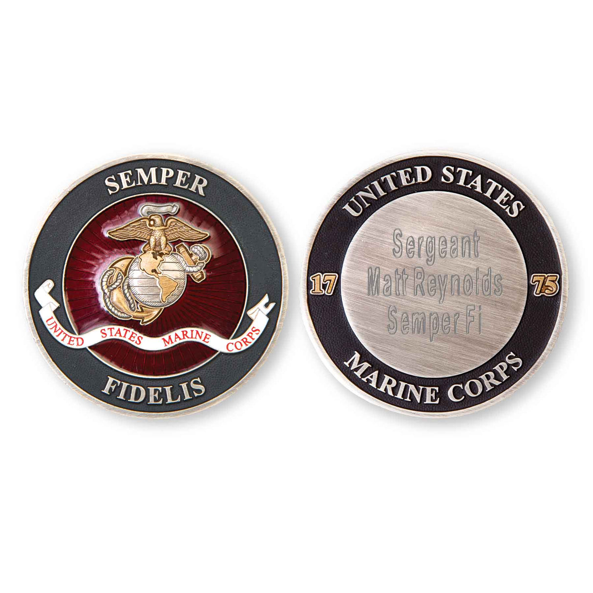 USMC Flag Customizable Coin – SGT GRIT