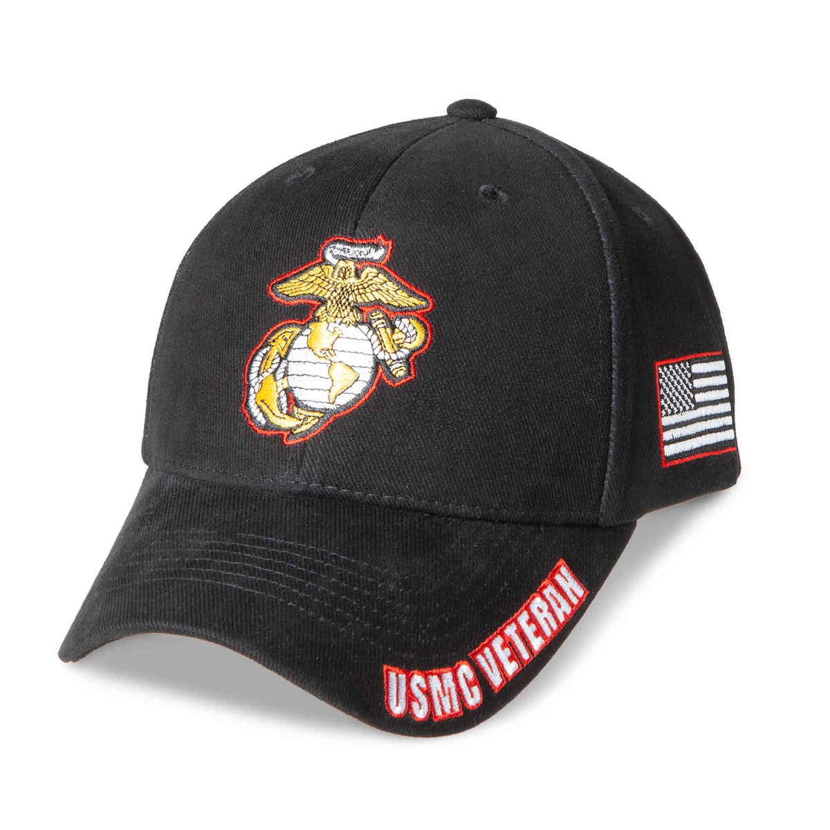 USMC Veteran Choose Your Rank Hat - Black | Custom Marine Corps Hat ...