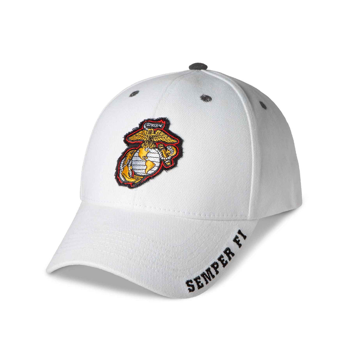 USMC Veteran Choose Your Rank Hat - White | Custom Marine Corps Hat ...