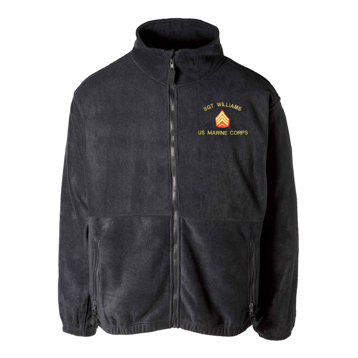 Custom USMC Embroidered Full Zip Fleece Jacket – SGT GRIT