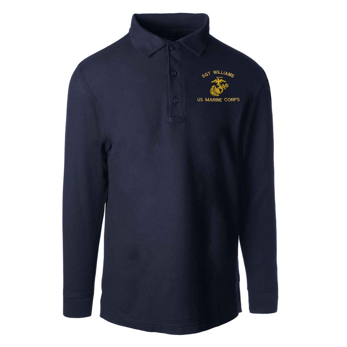 USMC Choose Your Design Tru-Spec® Long Sleeve Golf Shirt – SGT GRIT