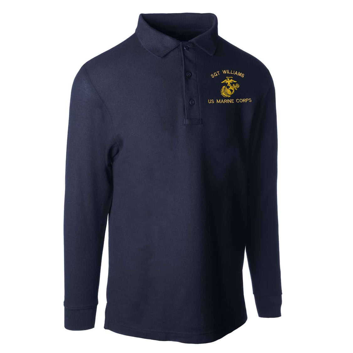 USMC Choose Your Design Tru-Spec® Long Sleeve Golf Shirt – SGT GRIT