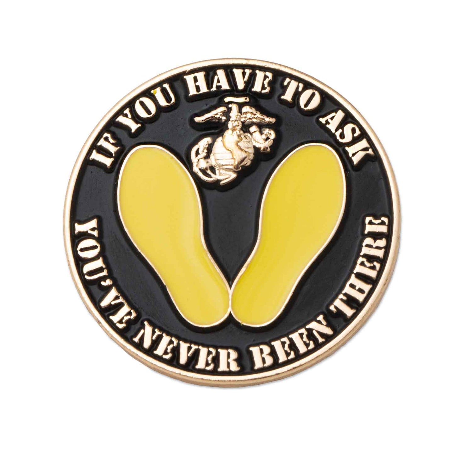 USMC Yellow Footprints Pin | Marine Corps Pride & Tradition – SGT GRIT