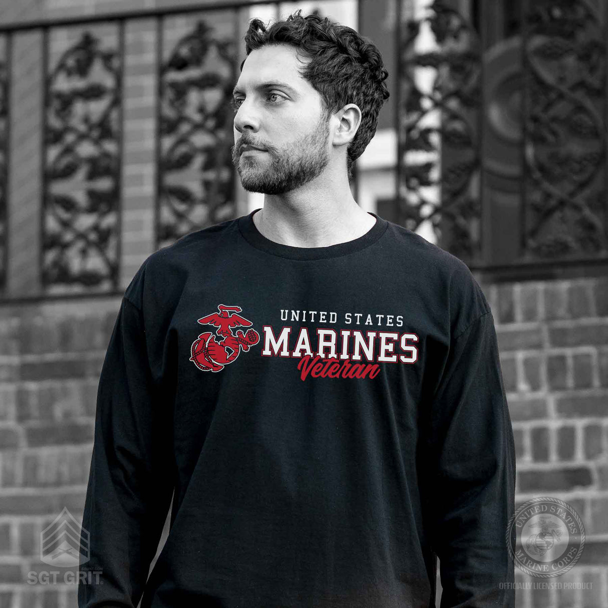 USMC Veteran Script Long Sleeve – SGT GRIT