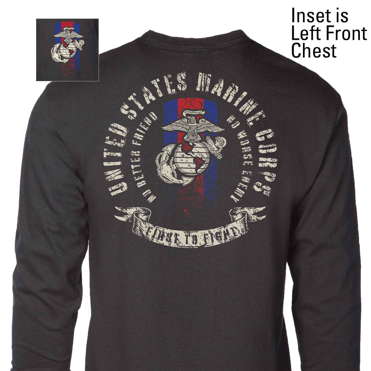 USMC Blood Stripe Long Sleeve - Proud Marine Corps Design – SGT GRIT