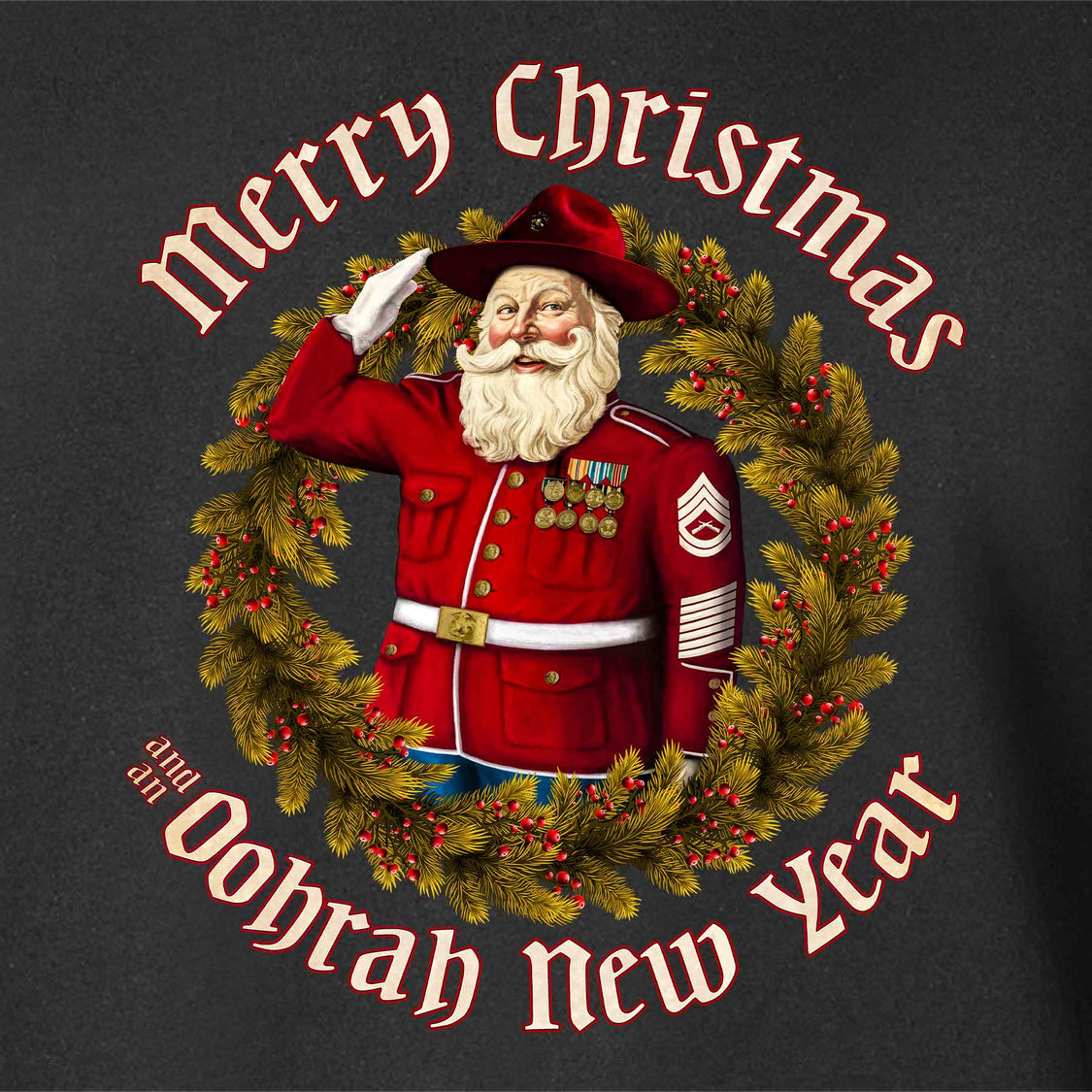 USMC Merry Christmas and Oohrah New Year Long Sleeve Shirt – SGT GRIT
