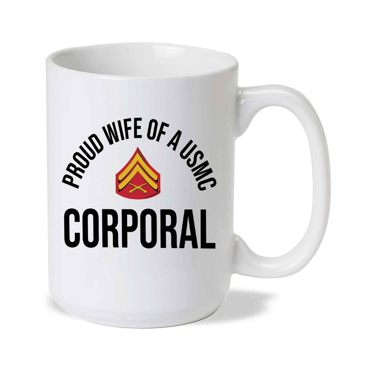 Wife of a Marine Mug | Choose Your Rank | 15 oz. USMC – SGT GRIT