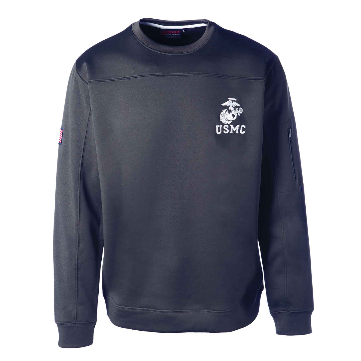 USMC Crew Neck Sweatshirt- Navy – SGT GRIT