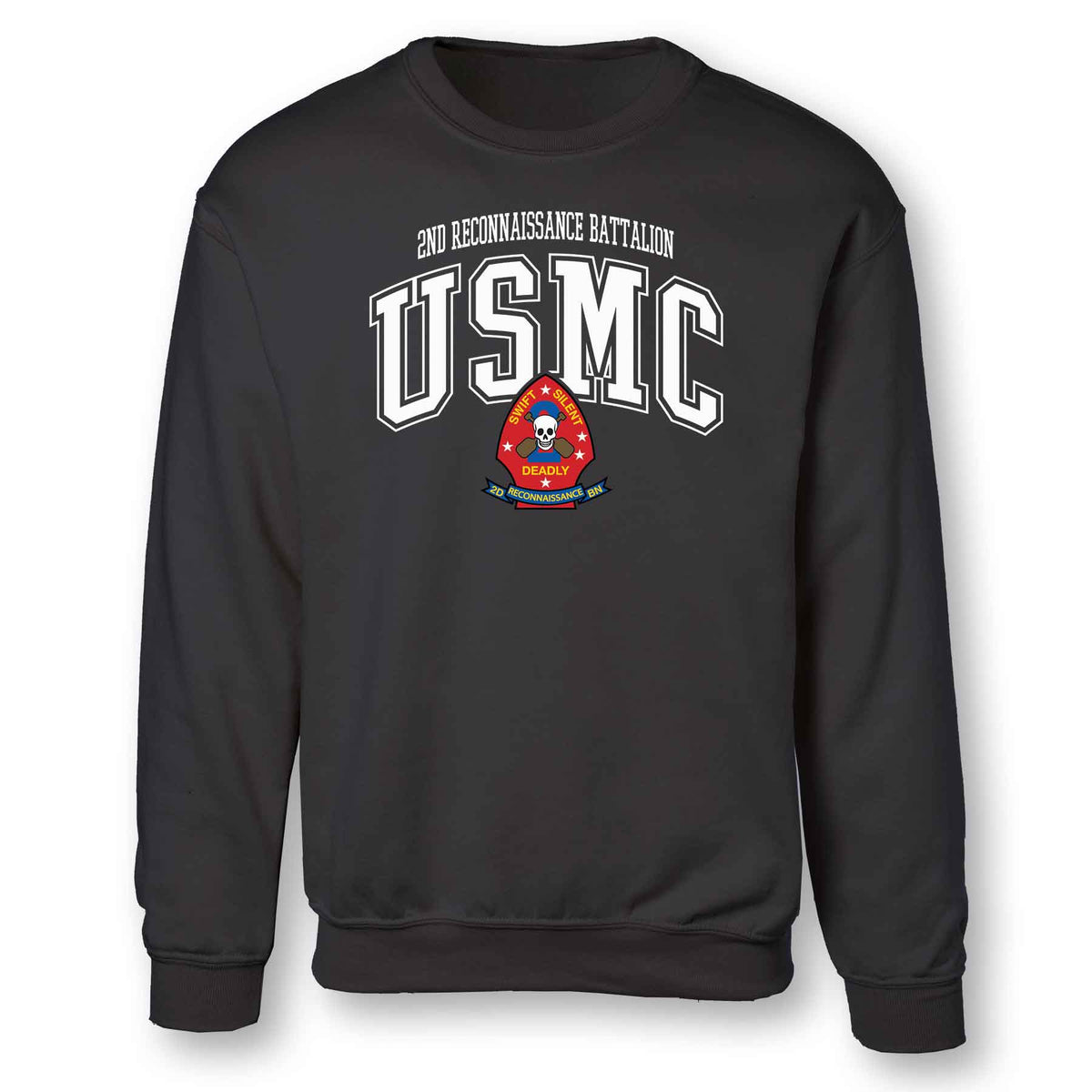 2nd Reconnaissance Battalion Arched Patch Graphic Sweatshirt – SGT GRIT