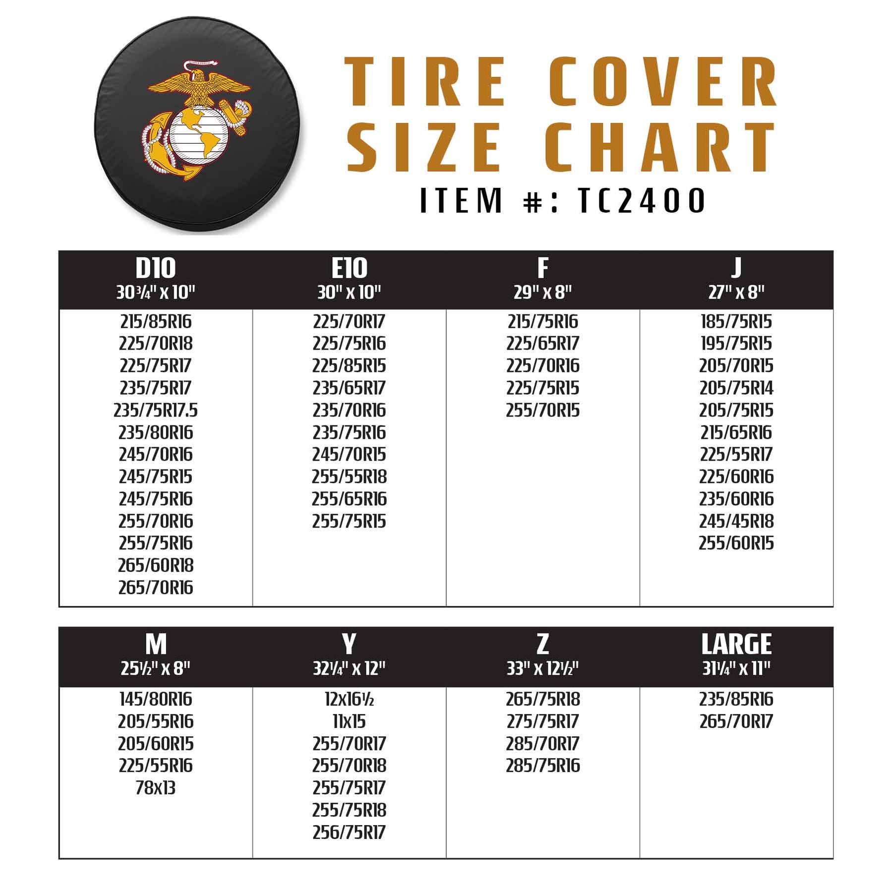 USMC Eagle, Globe, and Anchor Tire Cover — SGT GRIT