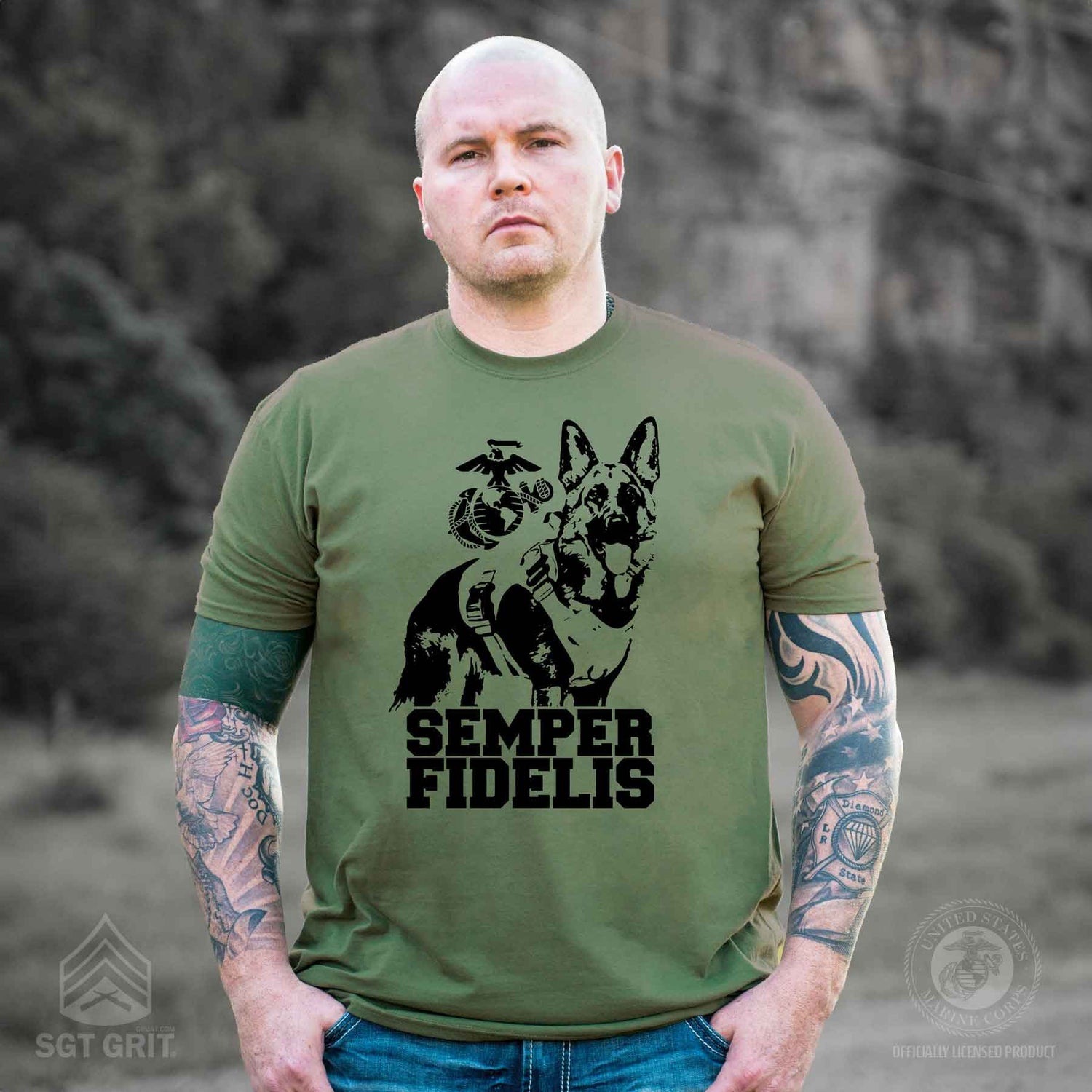 Marine Corps K-9 T-shirt - SGT GRIT