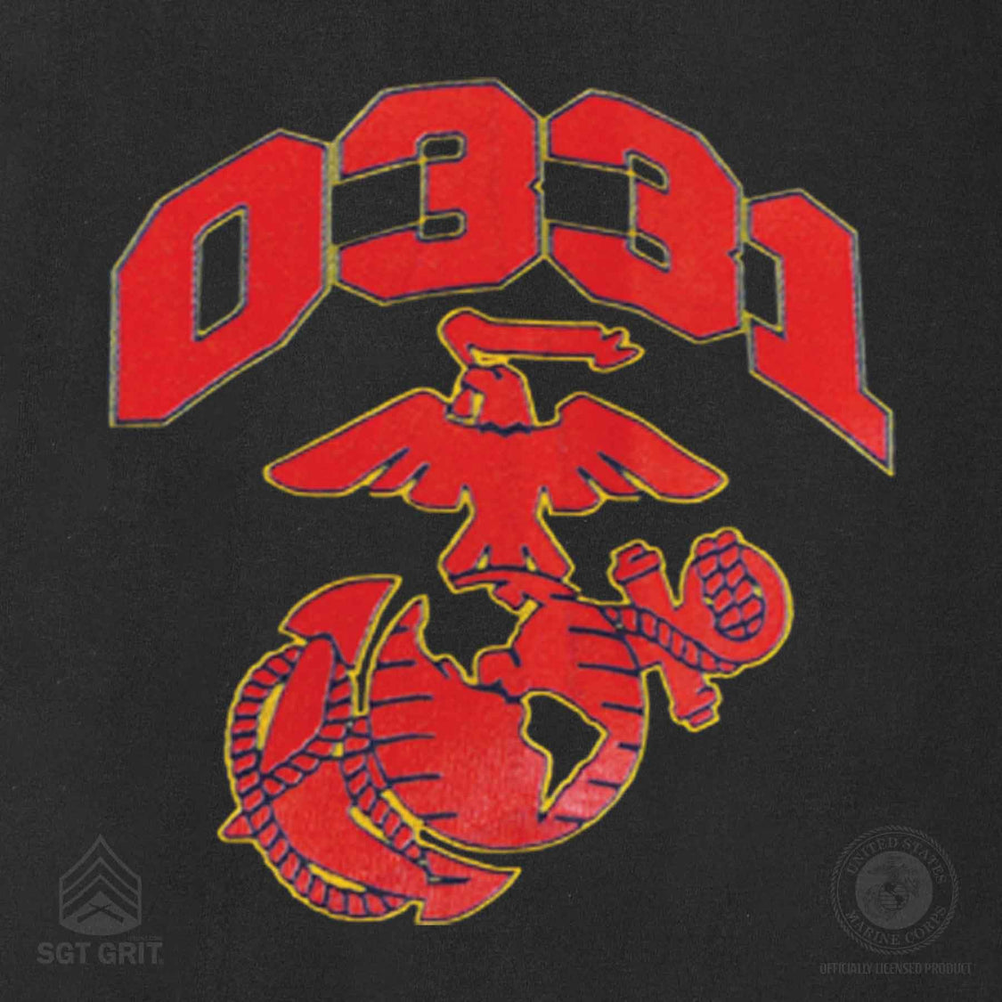 Officially Licensed Custom USMC MOS T-Shirts - SGT GRIT