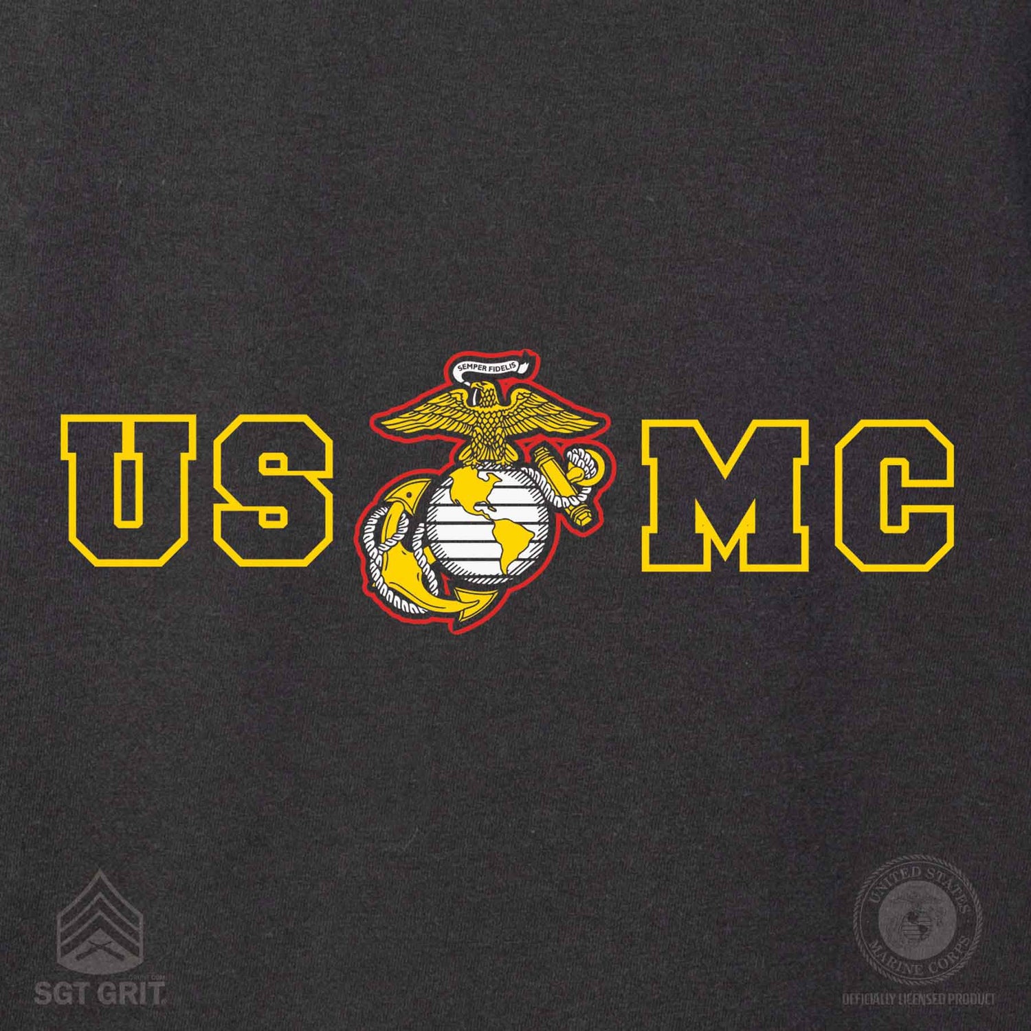 USMC Bold Gold Letters T-shirt – SGT GRIT