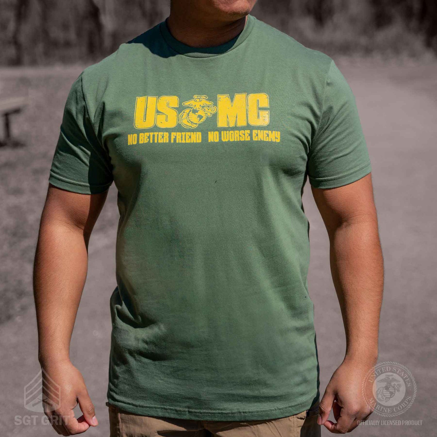 USMC No Better Friend, No Worse Enemy T-shirt – SGT GRIT