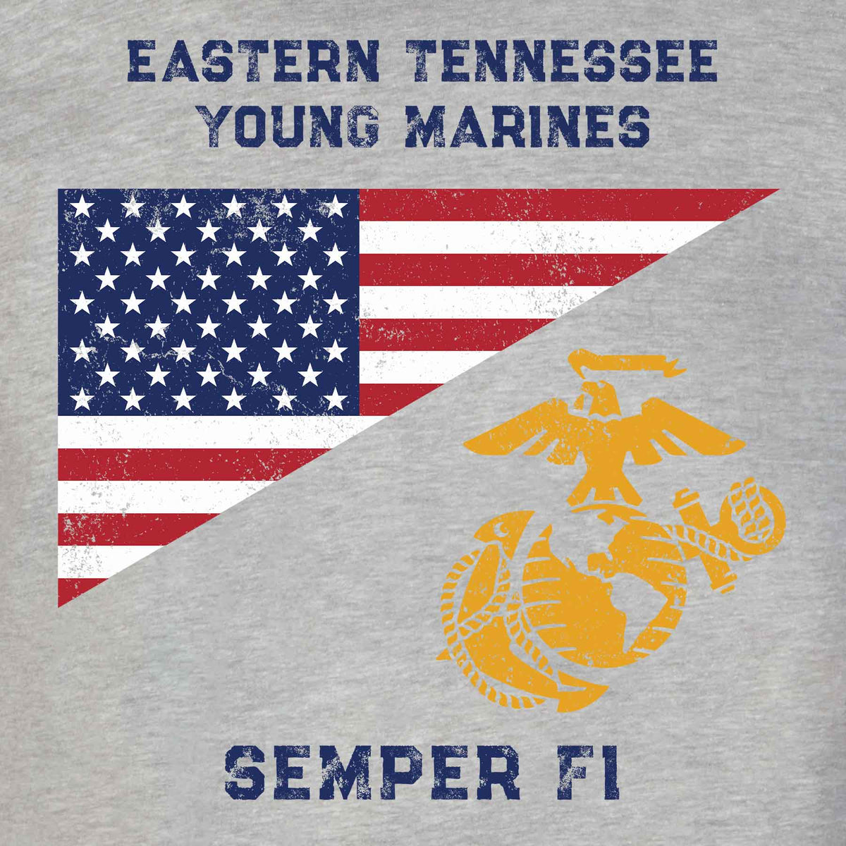 USMC Flag and EGA Customizable Reunion T-shirt- Grey – SGT GRIT