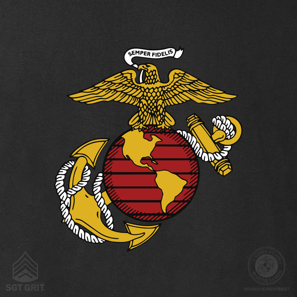 Exclusive Marine Corps T-shirt Customized by Rank- Back Design – SGT GRIT