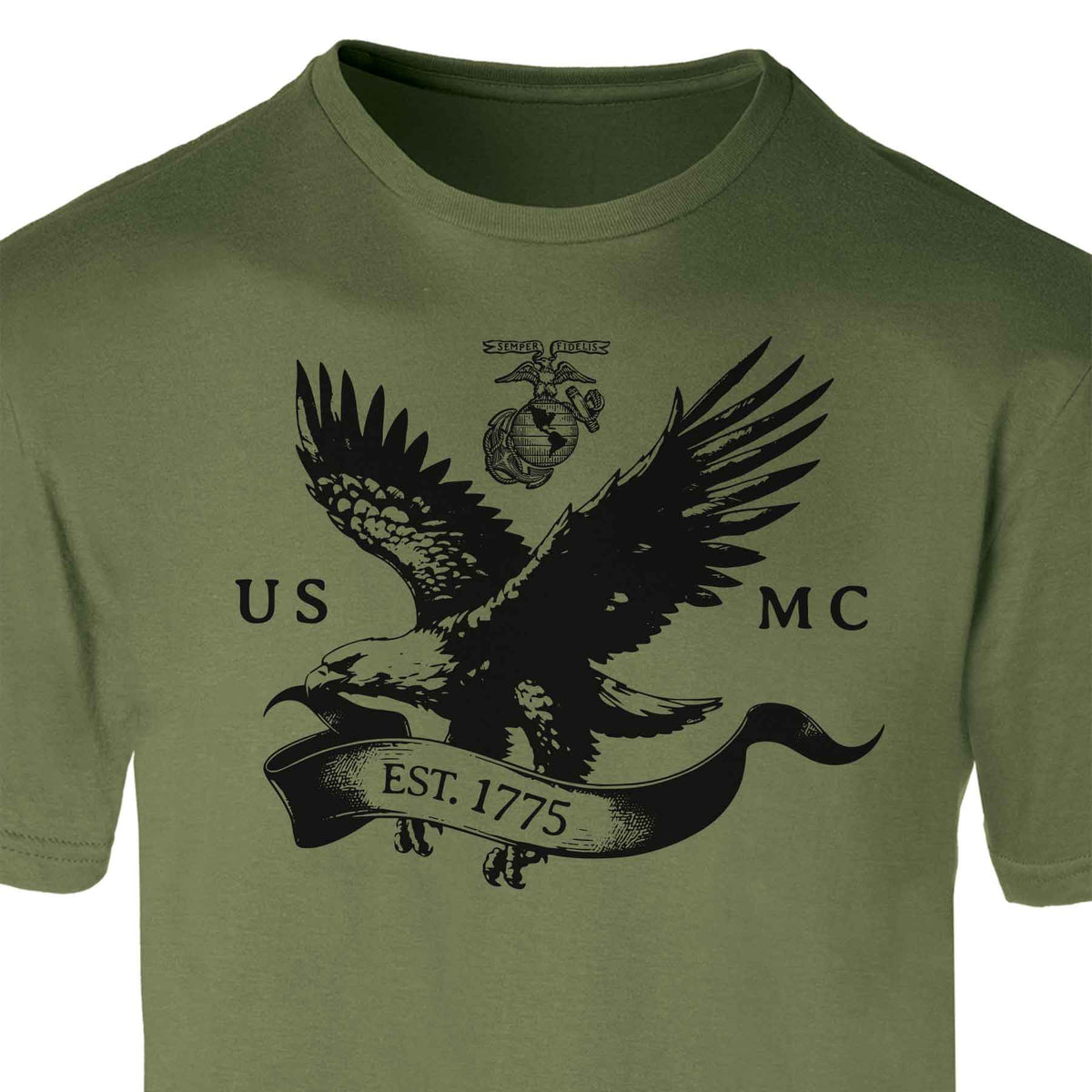 USMC Eagle With Banner T-shirt | Marine Corps Pride – SGT GRIT