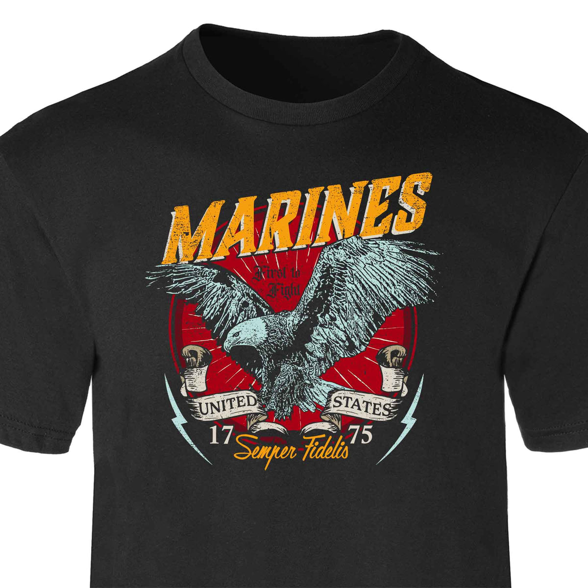 Marines First To Fight Eagle T-shirt | 100% Cotton USMC Pride – SGT GRIT