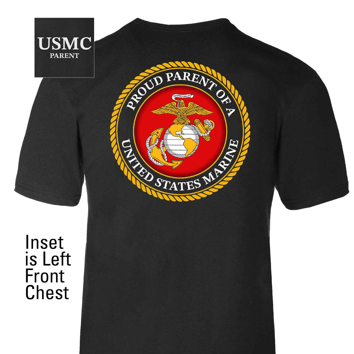 USMC Seal Proud Parent T-shirt | 100% Cotton Marine Pride – SGT GRIT