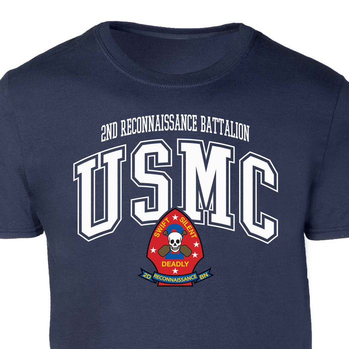2nd Reconnaissance Battalion Arched Patch Graphic T-shirt — SGT GRIT