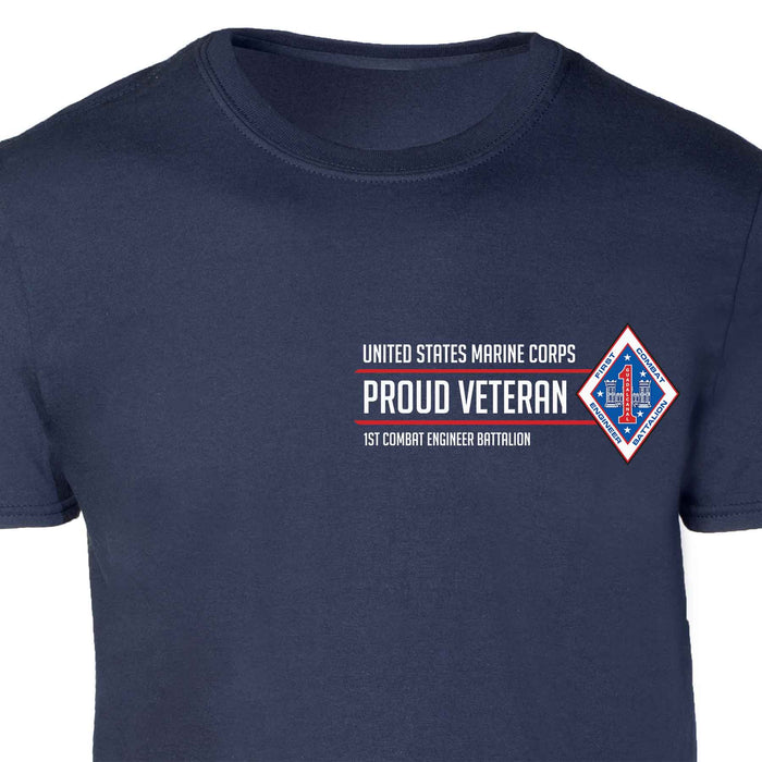 1st Combat Engineer Battalion Patch Proud Veteran Graphic T-shirt — SGT ...