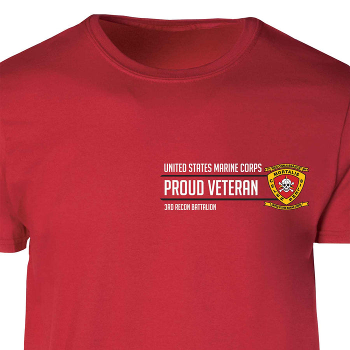 3rd Recon Battalion Patch Proud Veteran Graphic T-shirt — SGT GRIT