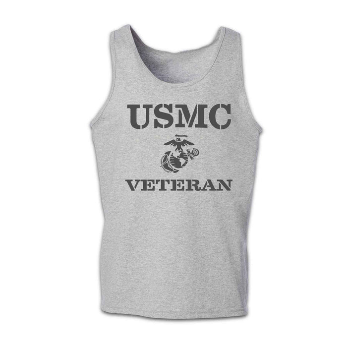 USMC Veteran Cotton Tank Top with Eagle, Globe, and Anchor — SGT GRIT