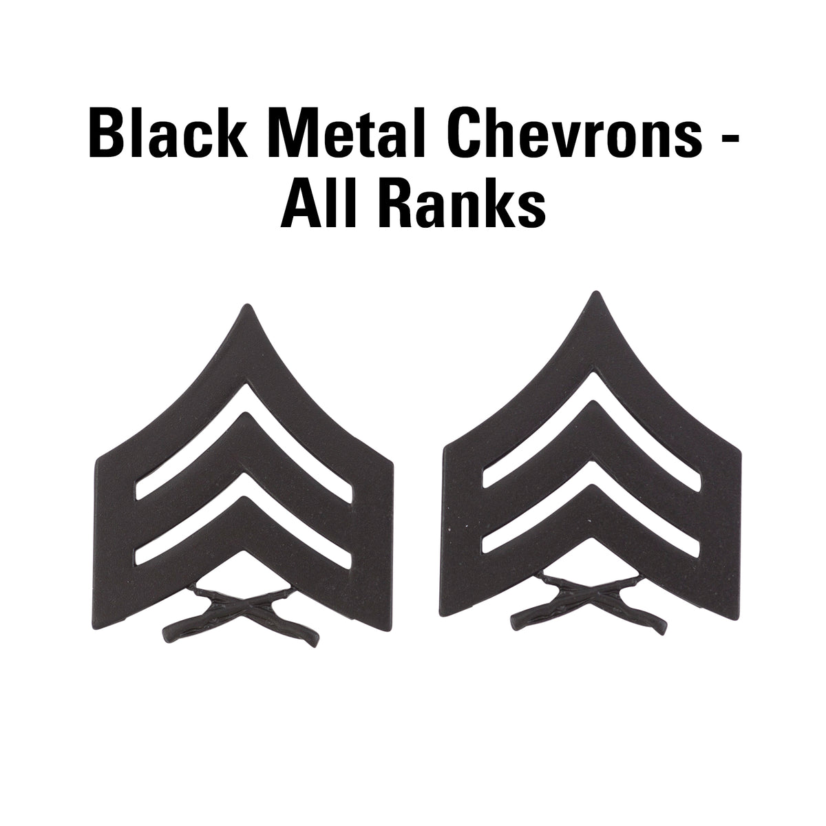 Black Metal Chevrons – SGT GRIT
