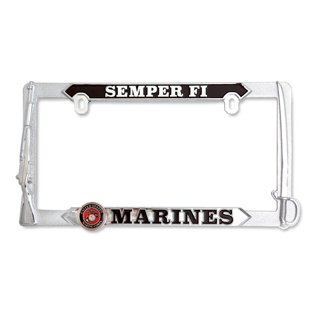 USMC License Plates, License Plate Frames - SGT GRIT