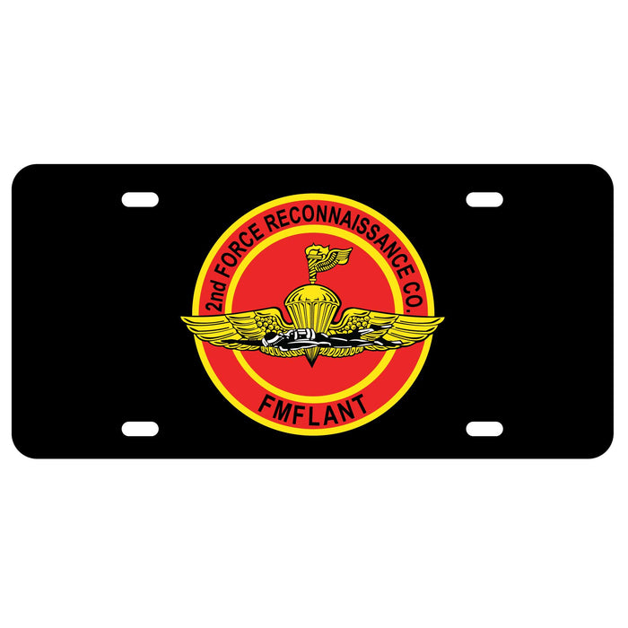 2nd Force Reconnaissance Company License Plate — SGT GRIT