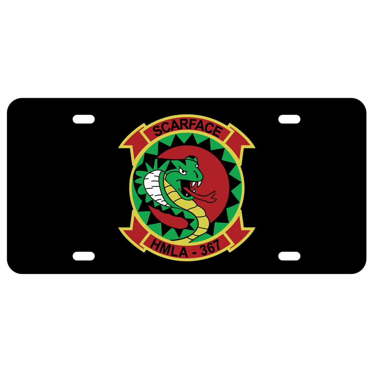 HMLA-367 Scarface License Plate — SGT GRIT