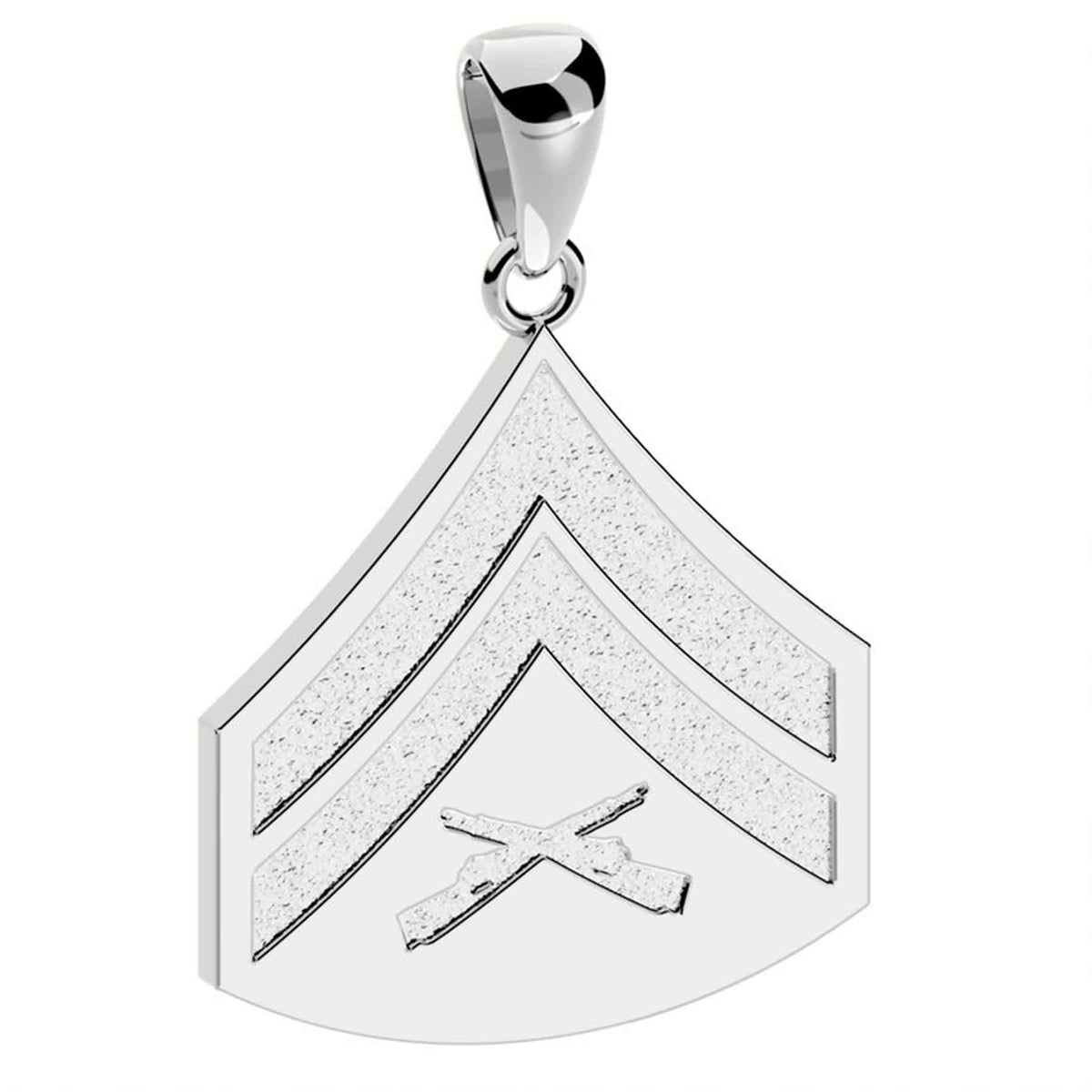 5/8" Corporal Rank Pendant - Sterling Silver – SGT GRIT