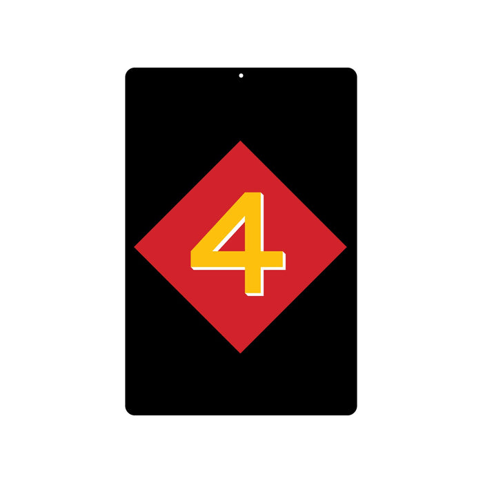 4th Marine Division Metal Sign — SGT GRIT
