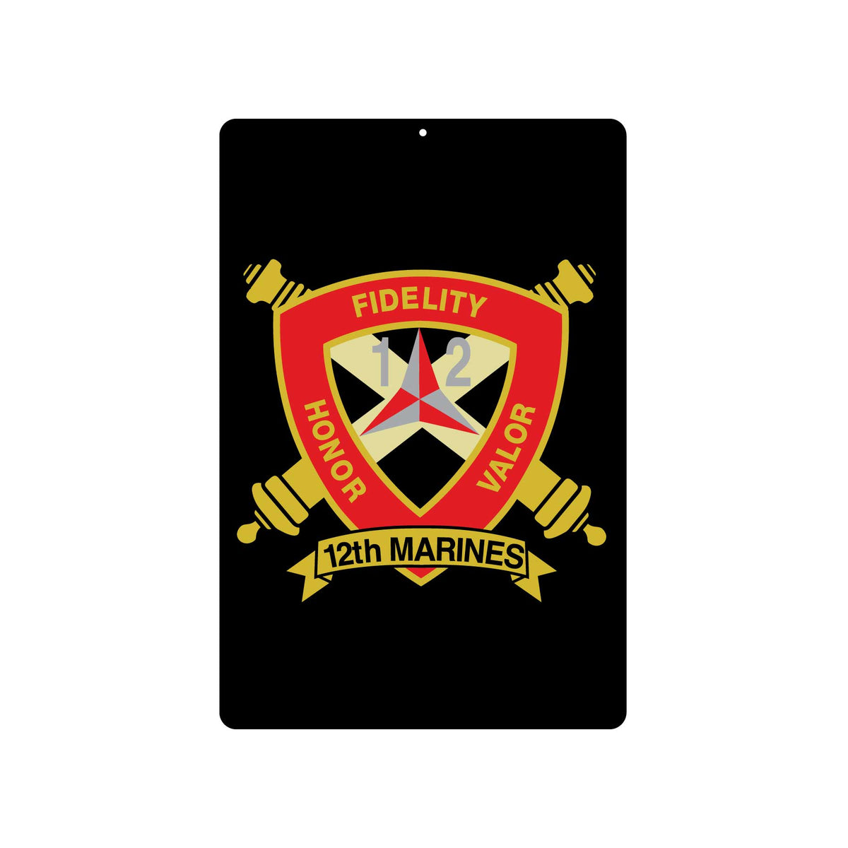 12th Marines Regimental Metal Sign — SGT GRIT