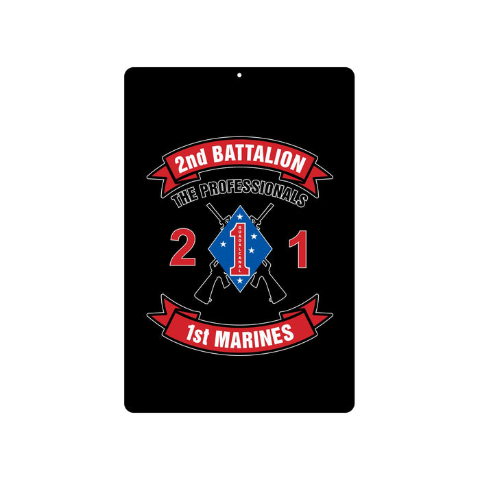 USMC 2nd Battalion 1st Marines Metal Sign - SGT GRIT