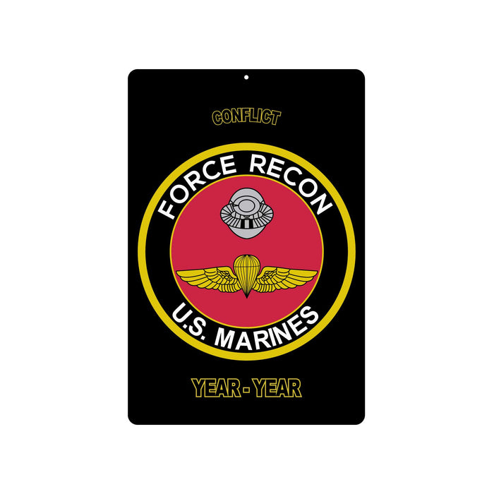 Force Recon US Marines Metal Sign — SGT GRIT