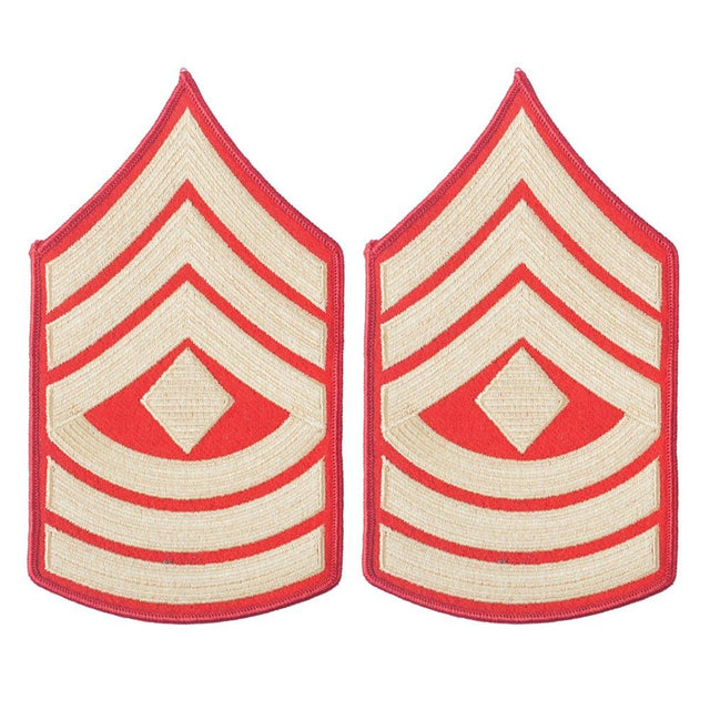 Gold on Red Embroidered Chevrons – SGT GRIT