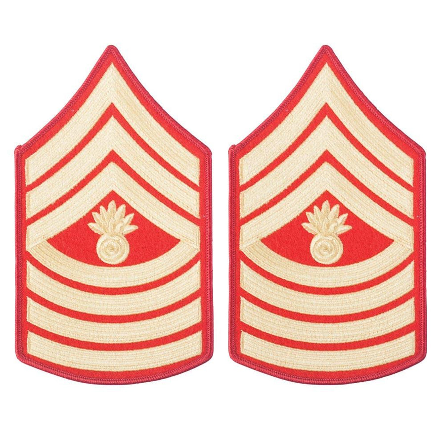 Gold on Red Embroidered Chevrons – SGT GRIT
